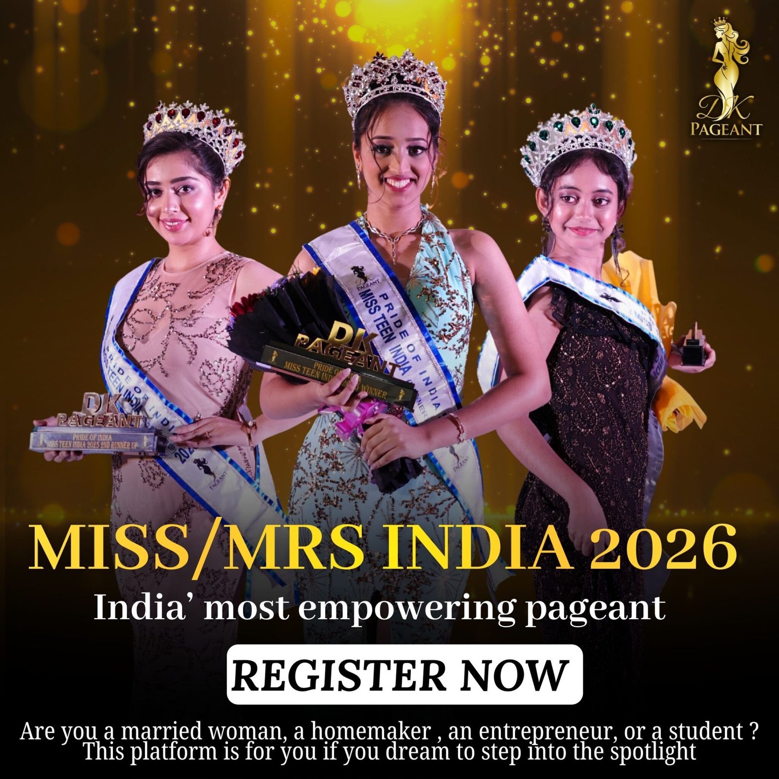 MISS/ MRS INDIA 2026 | Pride Of India | DK Pageant